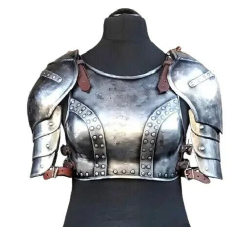 Medieval Knight Lady Armor Breastplate Steel Shoulder Armor Gothic LARP ...