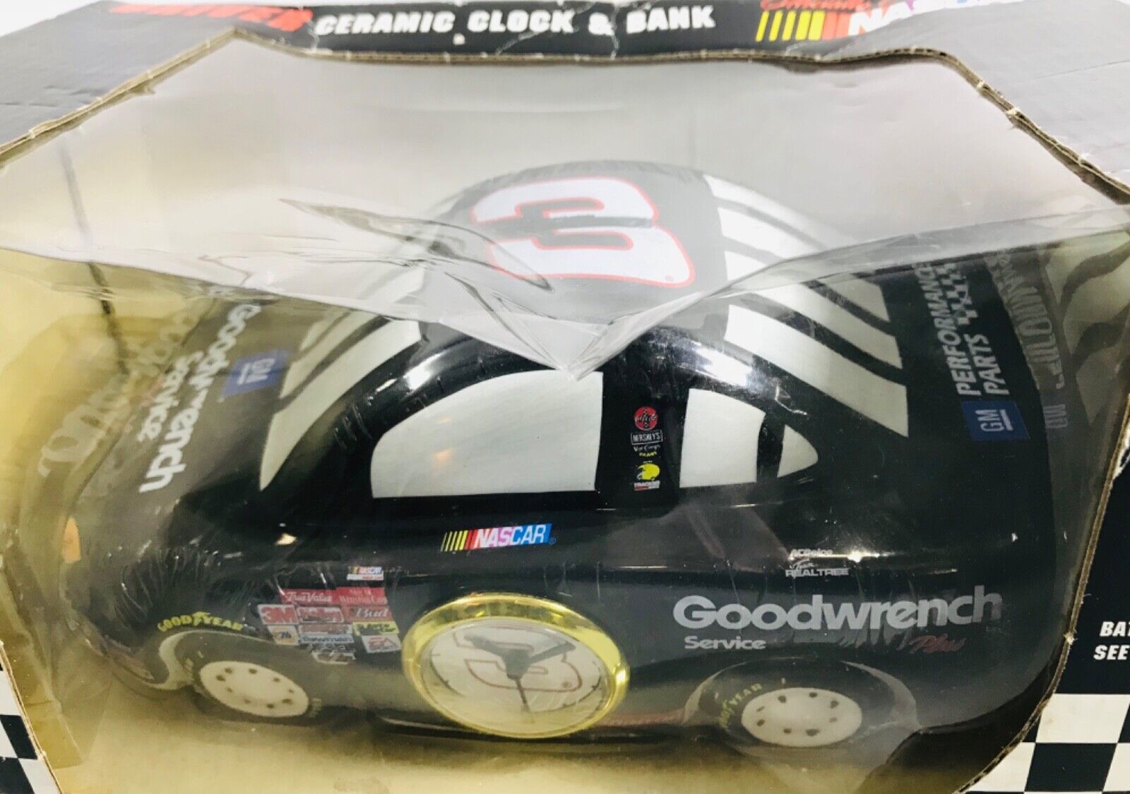 Driver Ceramic Clock and Bank - NASCAR # 3 Dale Earnhardt Goodwrench ...