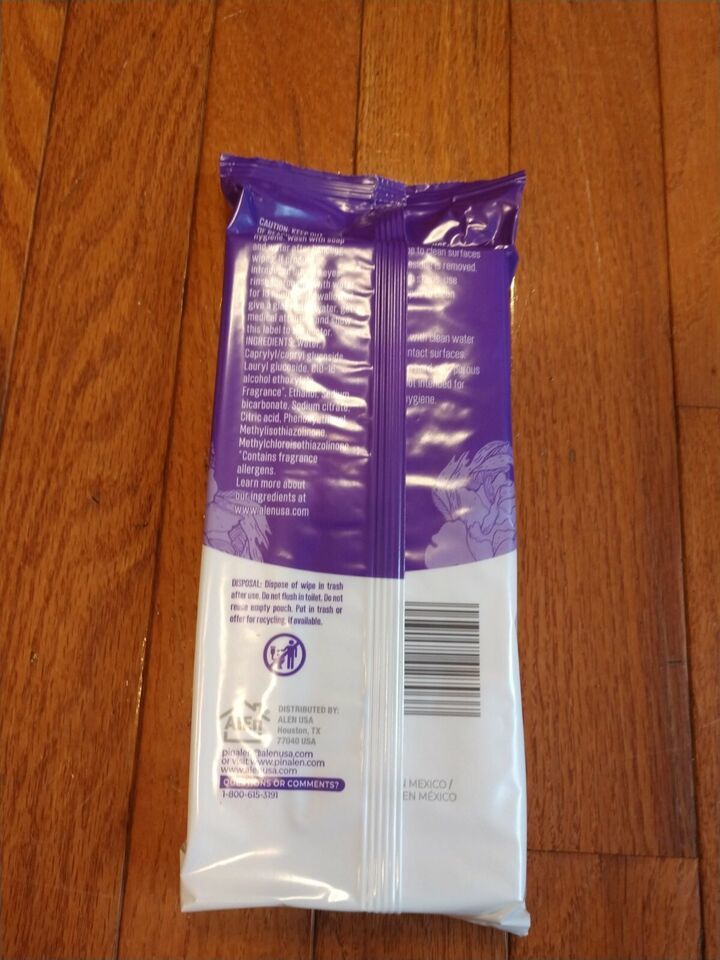 PINALEN Lavender Scent Multi Purpose Cleaning Wet Wipes To Go Pack 36 ...