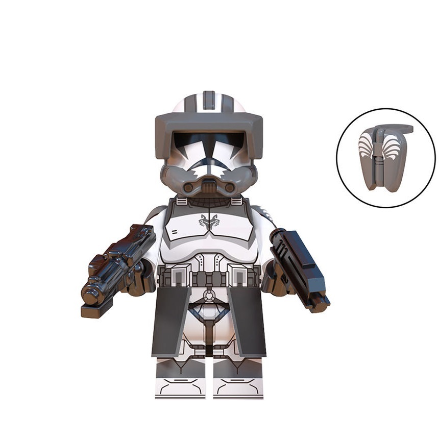 8pcs Star Wars 104th Battalion Wolfpack Clone Troopers Minifigures Accessories - Building Toy ...