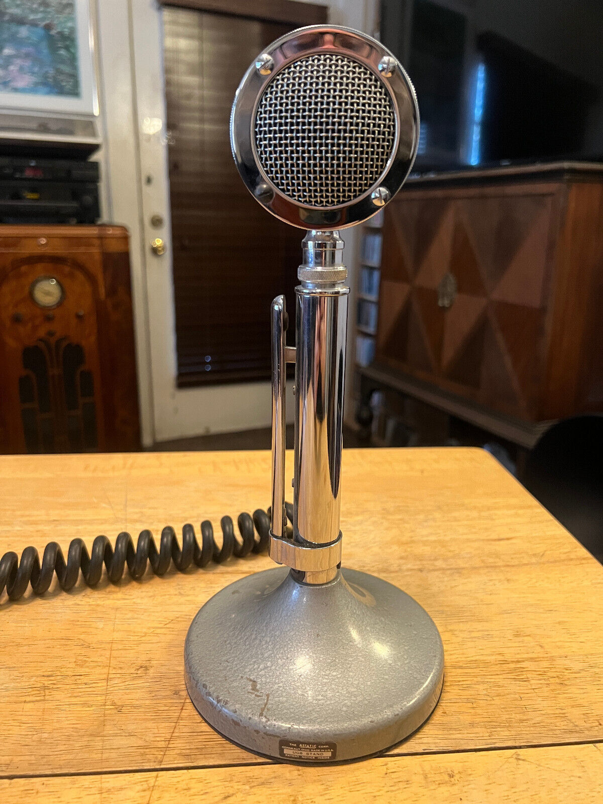 Vintage Astatic Corp. Model D-104 Chrome Lollipop Microphone on T-UG8 ...