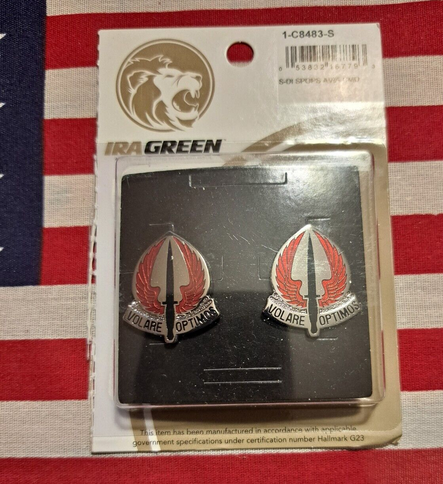 US ARMY SPECIAL OPERATIONS AVIATION COMMAND CREST DUI NIP PAIR - Army