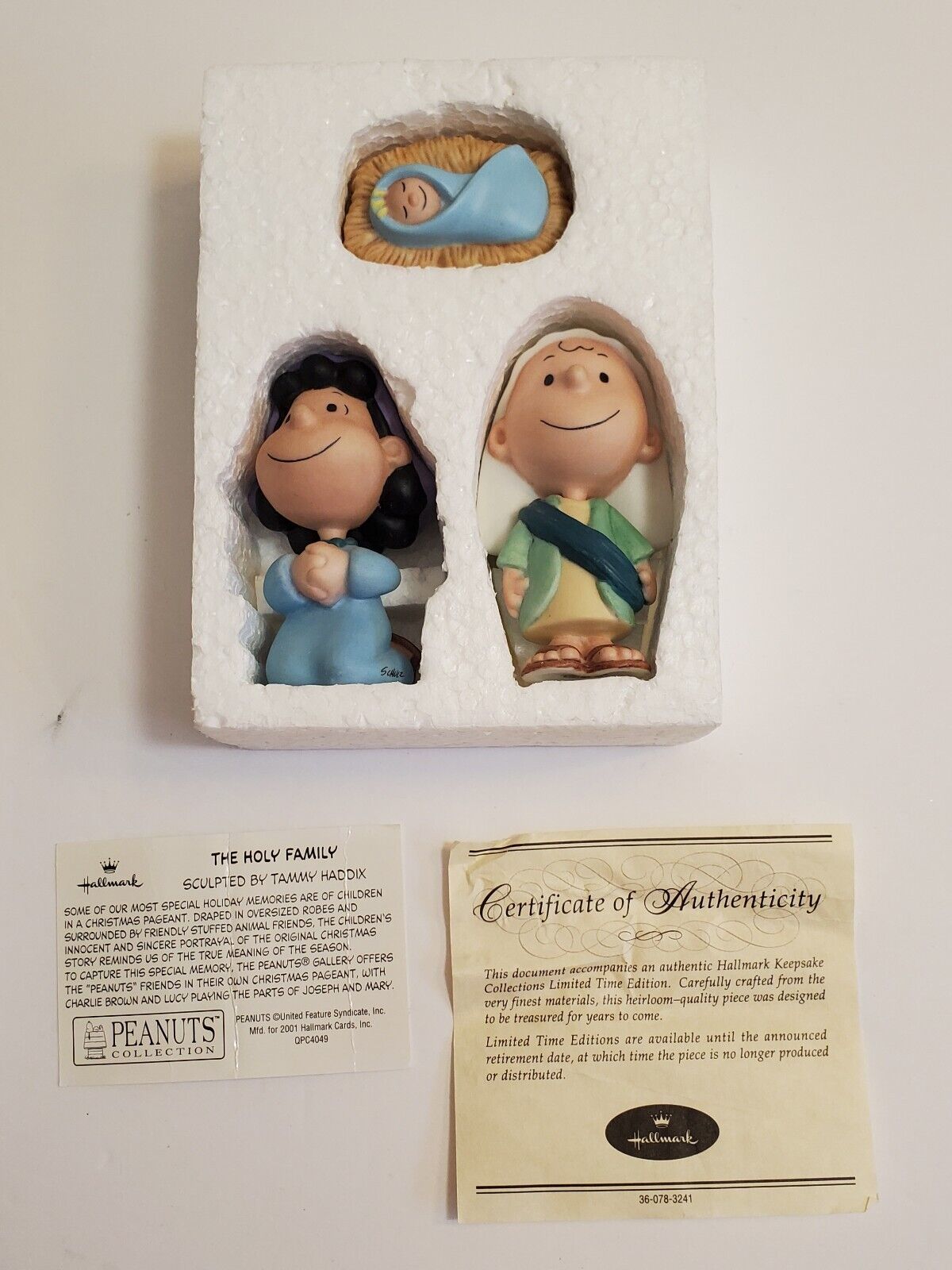 Hallmark Snoopy Peanuts Gallery The Holy Family Figurines w/Original ...