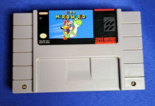 Super Mario World - Original and Authentic SNES Super Nintendo Game ...
