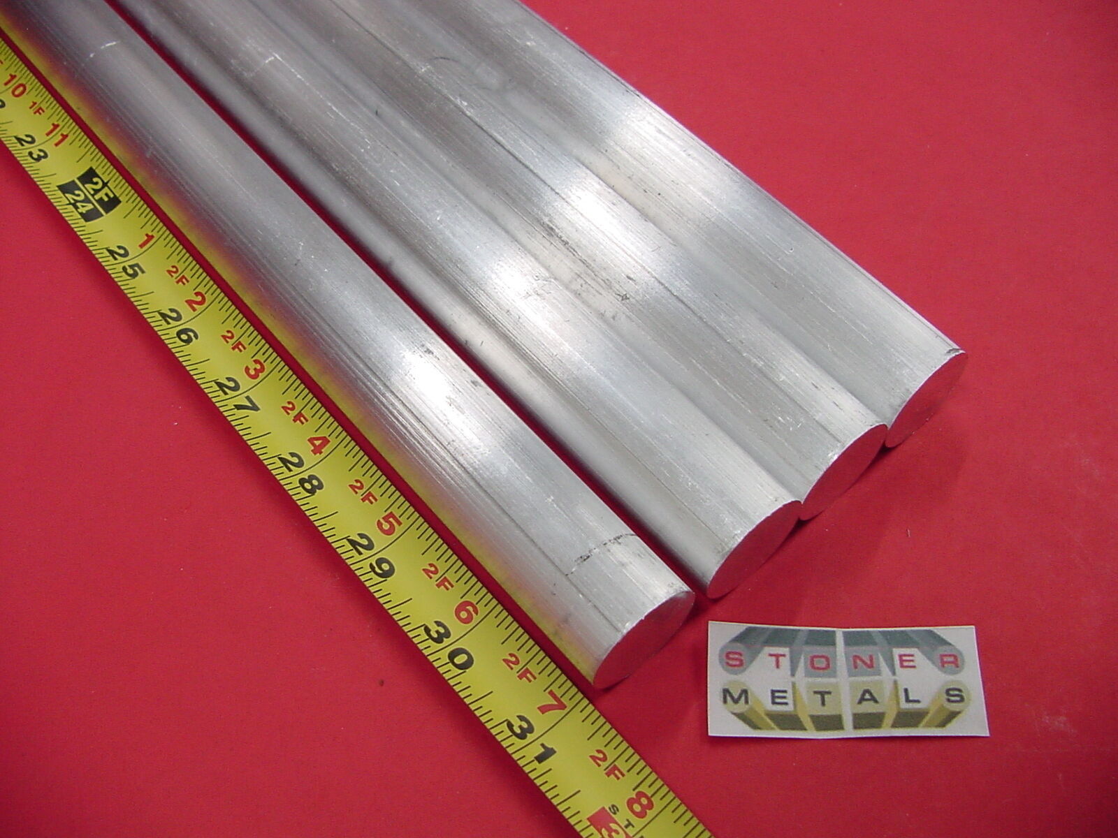 1 Pc of 4 pieces 1" ALUMINUM 6061 ROUND ROD 31" long Solid T6511 ...