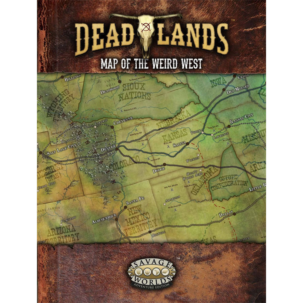 Deadlands Map of the Weird West RPG - Board & Traditional Games