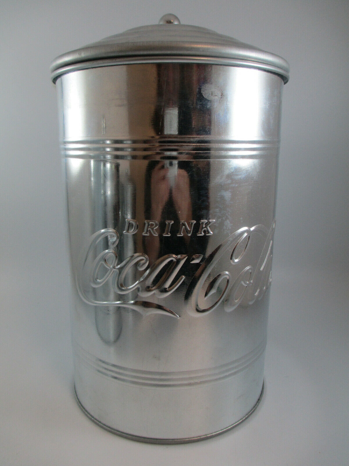 Coca-Cola Set of 3 Galvanized Steel Cookie Jar Canisters Small Medium ...