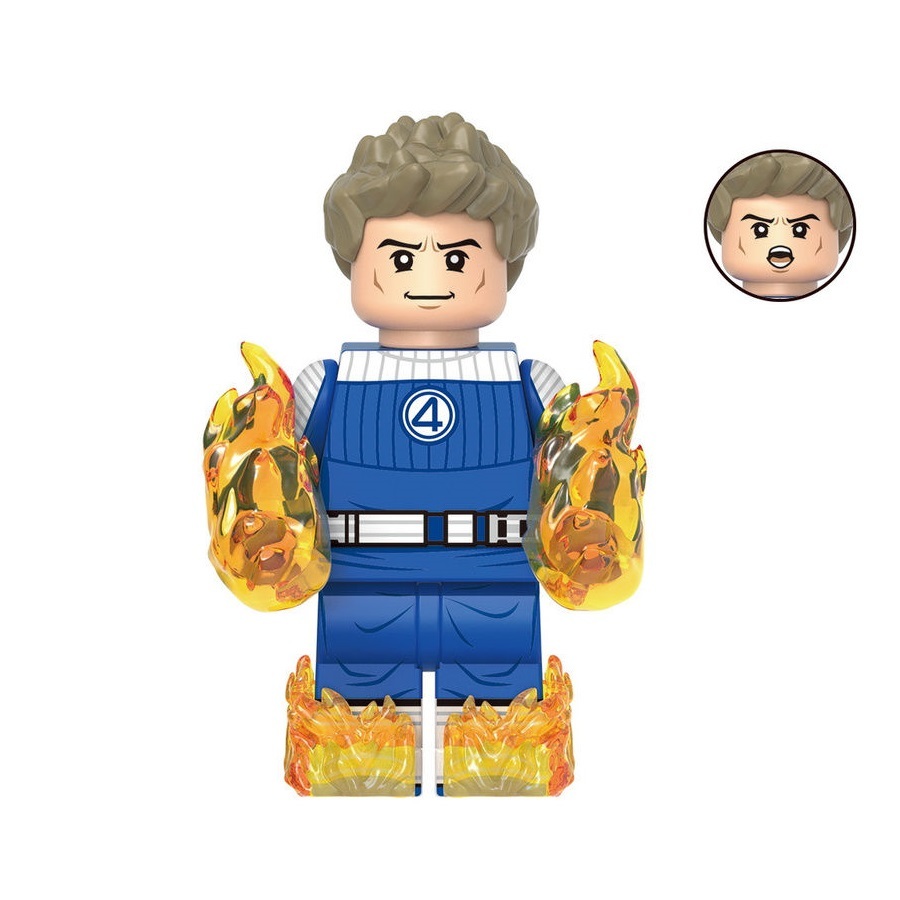 6pcs The Fantastic Four Doctor Doom Silver Surfer Minifigures Minifigs ...