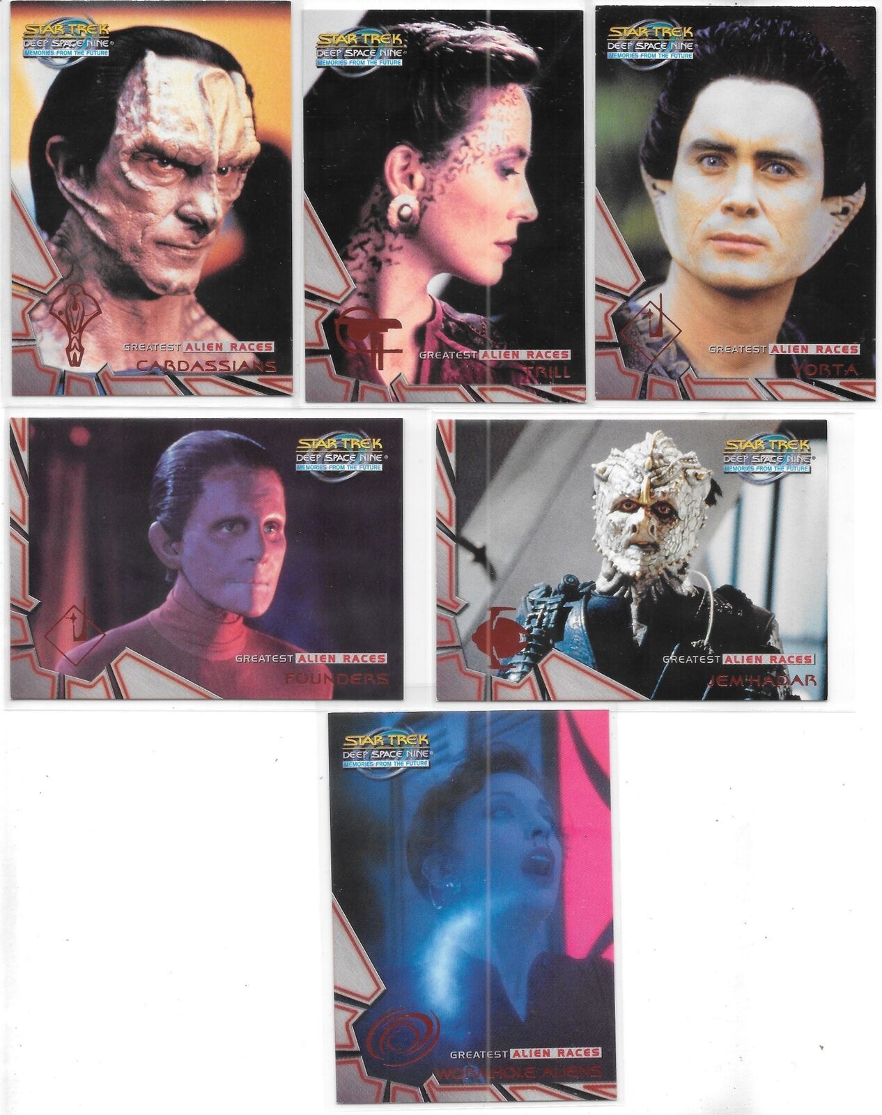Star Trek Deep Space Nine MFTF Trading Cards Aliens Races Subset 1999 ...