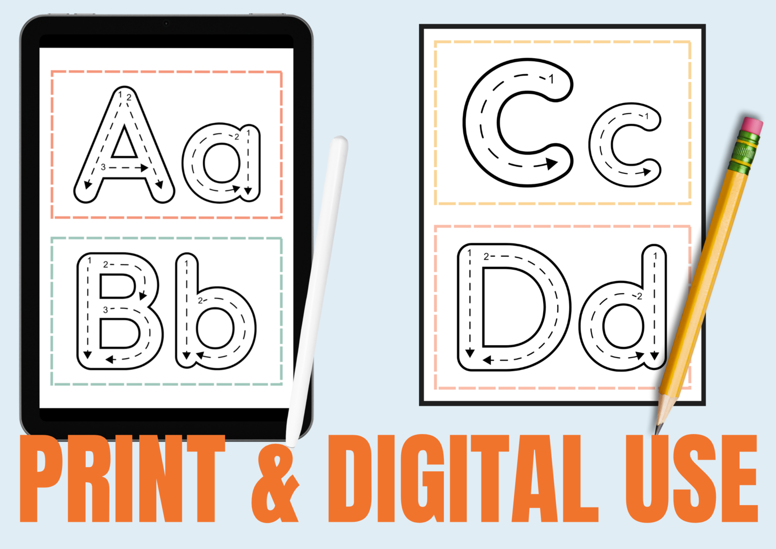 Alphabet Tracing Cards Worksheet in Pastel and 32 similar items