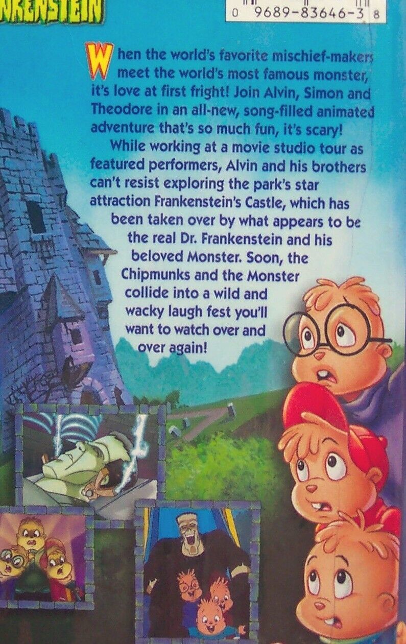 VINTAGE 1999 ALVIN AND THE CHIPMUNKS MEET FRANKENSTEIN Cartoon Movie ...