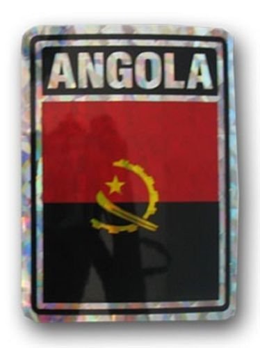 RFCO Angola Country Flag Reflective Decal Bumper Sticker Best Garden ...