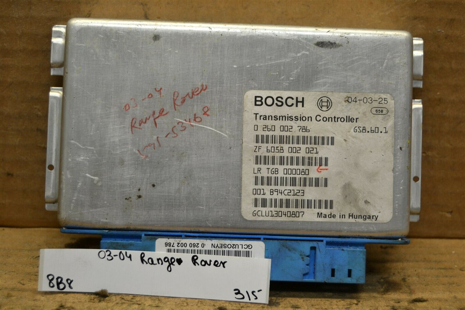 03-04 Land Rover Range Rover Transmission Control Unit TGB000080 Module ...
