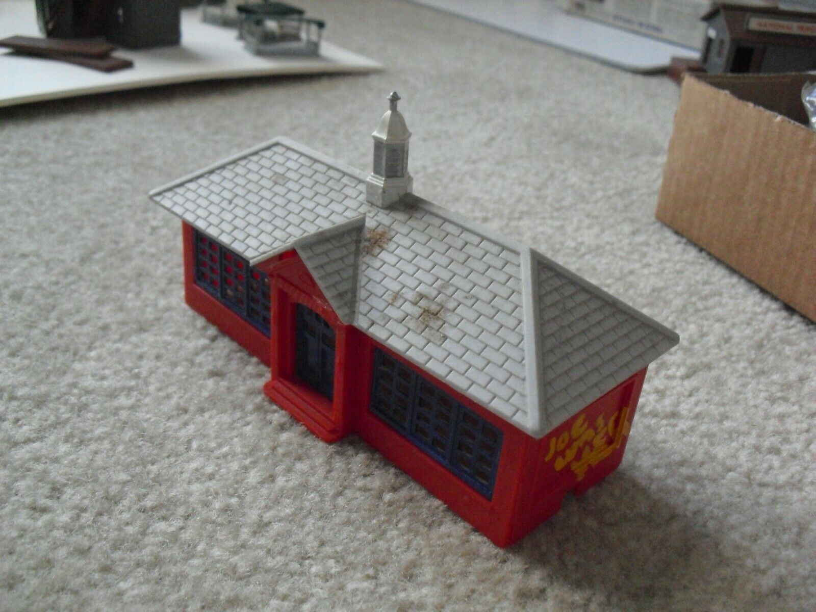 Vintage HO Scale Plasticville Schoolhouse Building Custom Weathering #2 ...