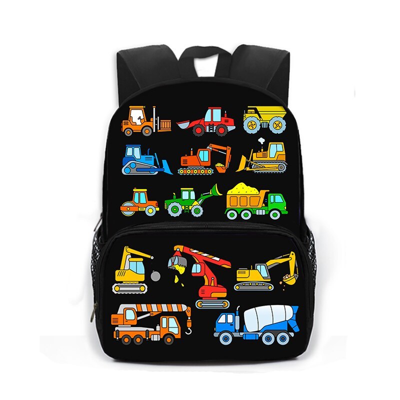 Firetruck Car Excavator Tractor Backpack for Boy Girl Rucksack Children ...