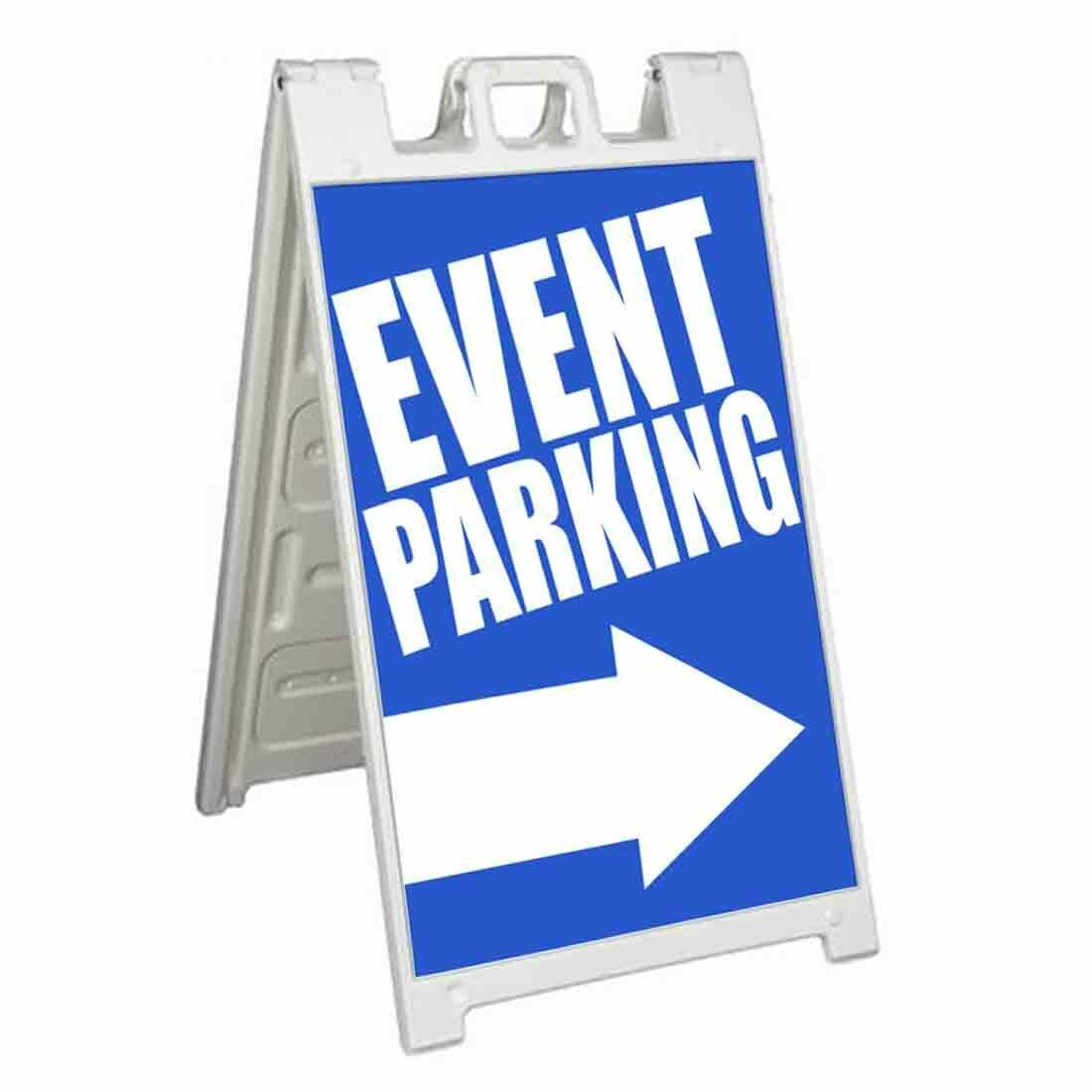 EVENT PARKING RIGHT ARROW Signicade 24x36 Aframe Sidewalk Sign Banner ...