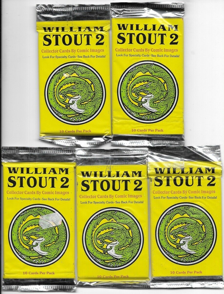 William Stout 2 Fantasy Trading Cards 5 SEALED NEW Packs 1995 Comic ...