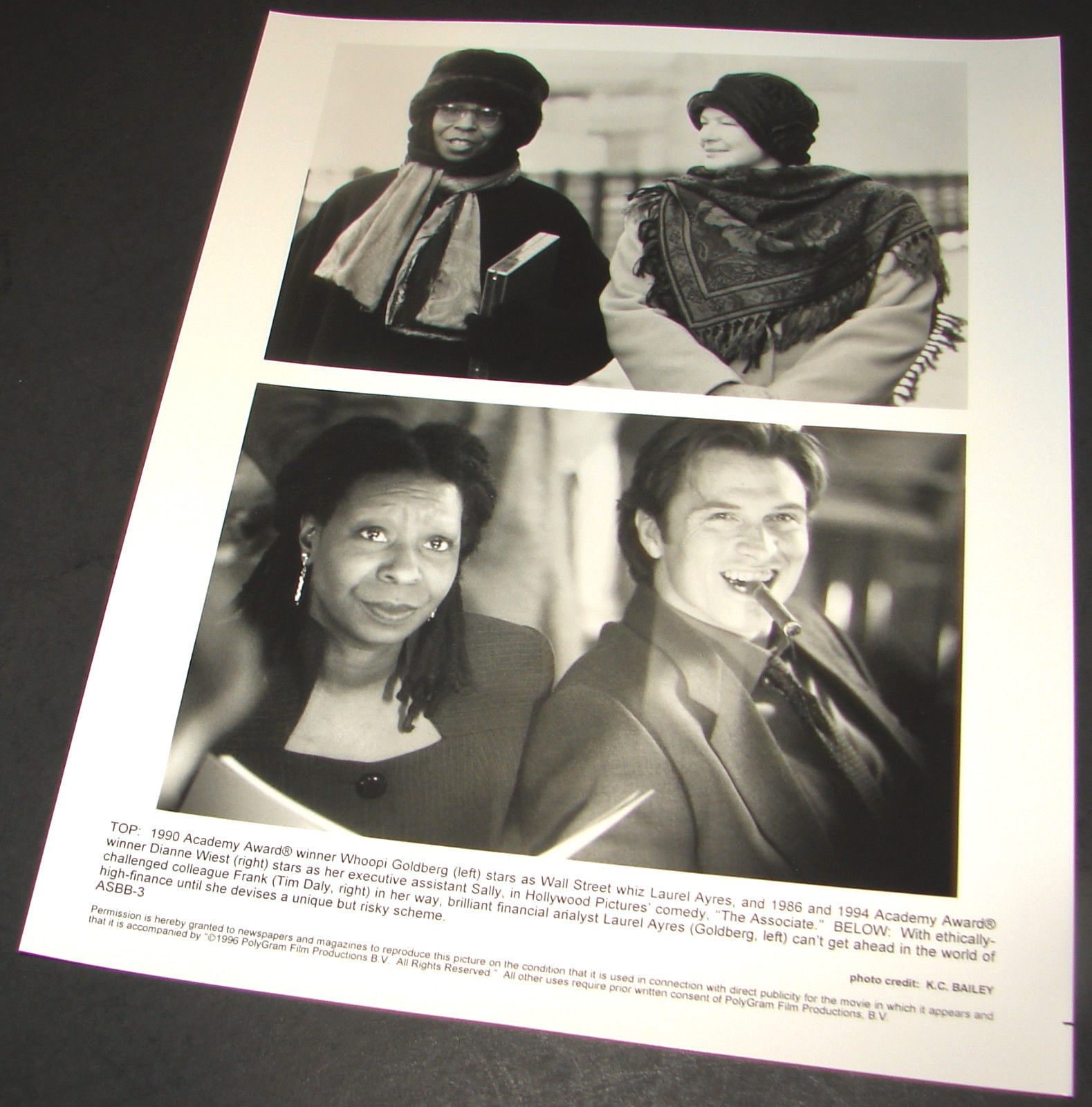 1996 THE ASSOCIATE Movie Press Photo Whoopi Goldberg Diane Wiest Tim ...