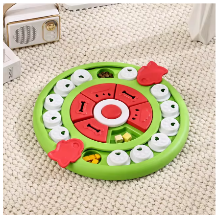 Round Interactive Dog Puzzle Toy – Green - Toys