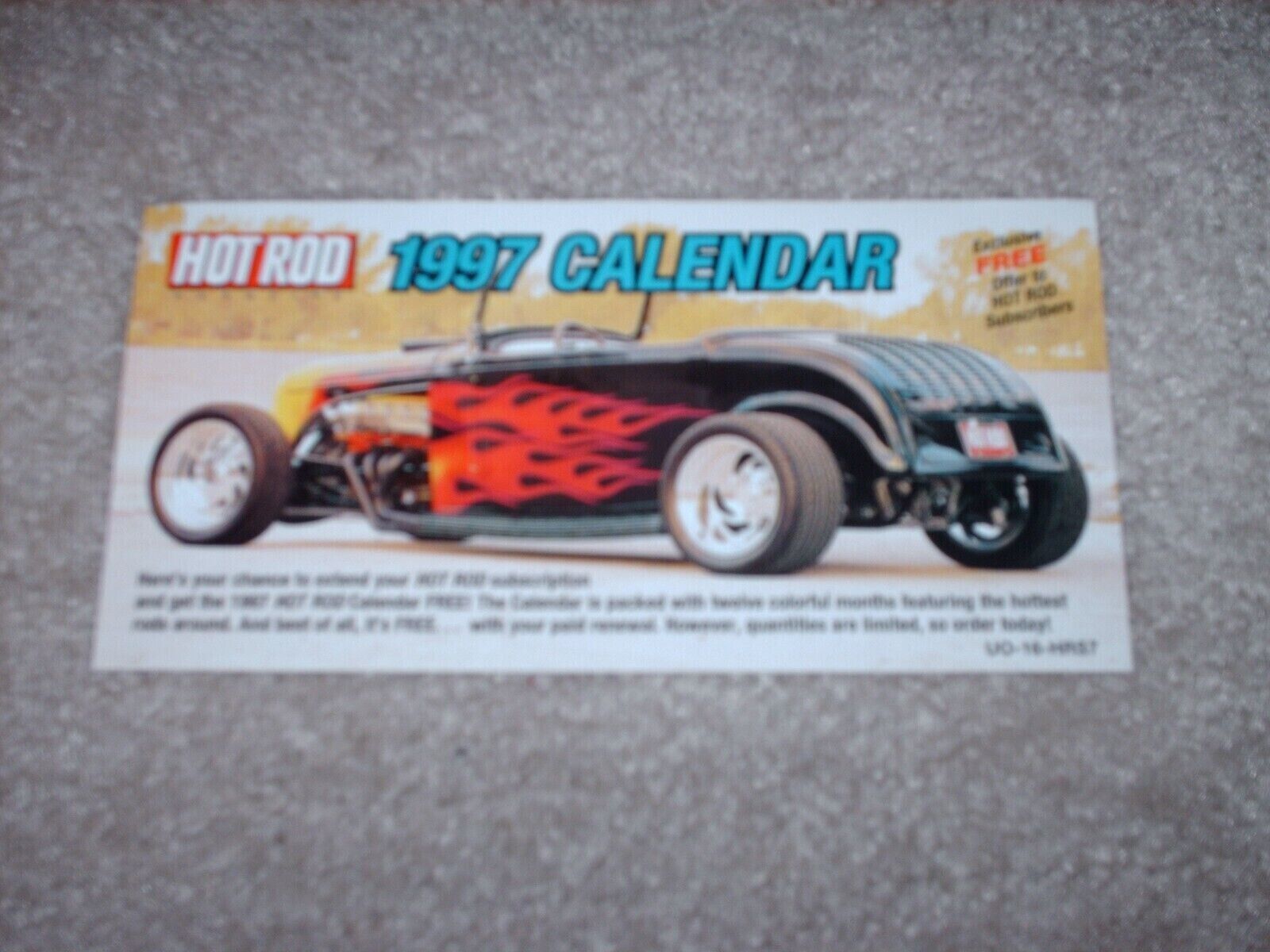 Vintage 1997 Hot Rod Magazine Mini Advertising Leaflet Flame Ford HiBoy ...