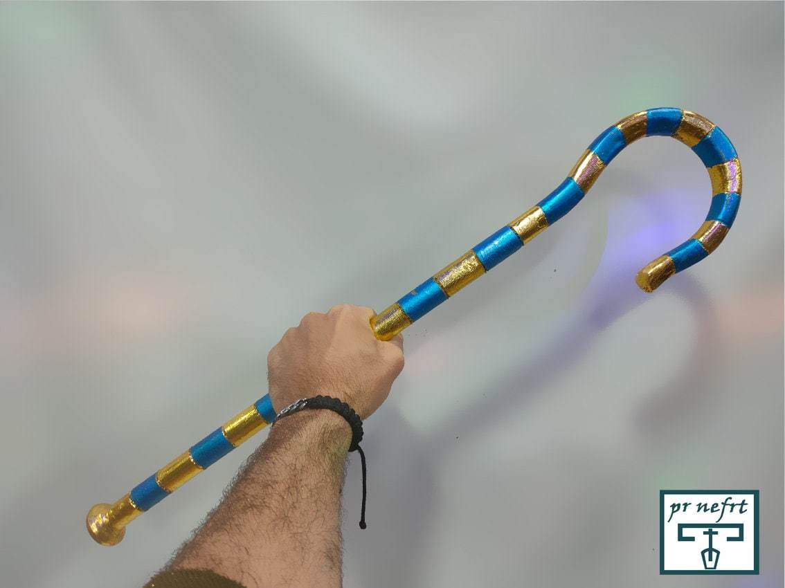 King Tutankhamun's scepter, a similar scepter. Egyptian scepter. The ...