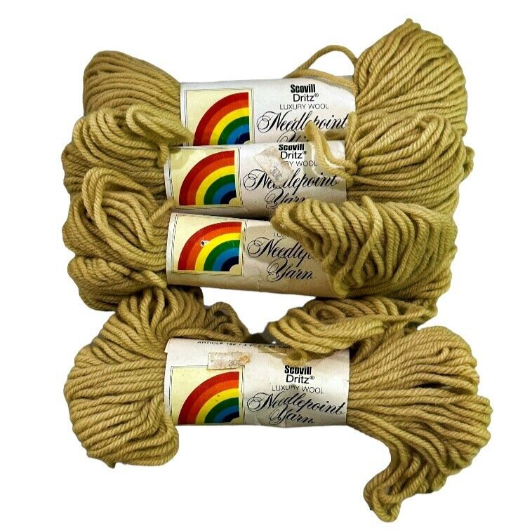 Risdon Dritz Luxury Wool Needlepoint Yarn Skeins Lot of 4 513A Lily Pad ...