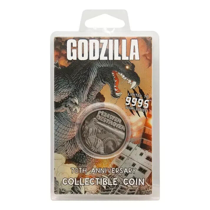 Godzilla 70th Anniversary Limited Edition Coin Official Token Figure ...