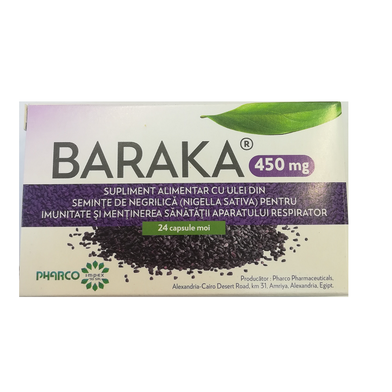 Baraka, 450 mg Nigella Sativa Oil 24 SoftGel Capsules,Pharco - Other ...