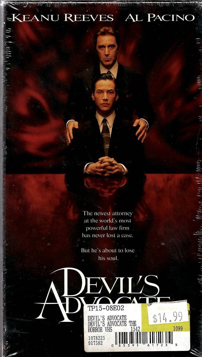 Devil's Advocate SEALED VINTAGE VHS Cassette Keanu Reeves Al Pacino ...
