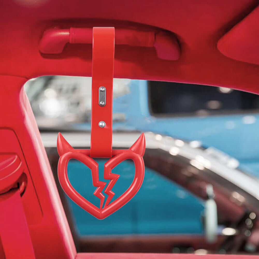 Devil Broken Heart Red JDM TSURIKAWA Ring Subway Train Bus Handle Strap ...