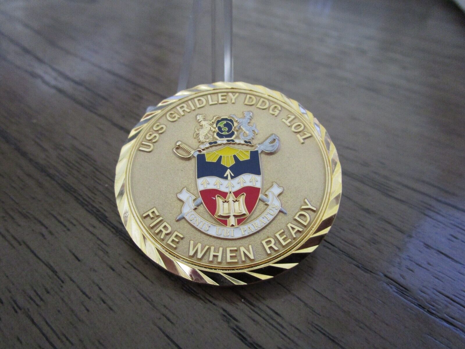 USS GRIDLEY DDG 101 USN Fire When Ready Challenge Coin #565J ... USS GRIDLEY DDG 101 USN Fire When Ready Challenge Coin #565J ...