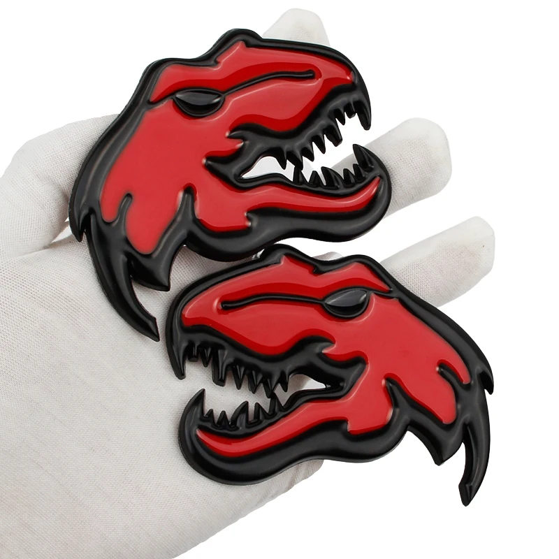 Car Metal Tyrannosaurus Rex Velociraptor Raptor Dinosaur Logo Trunk ...