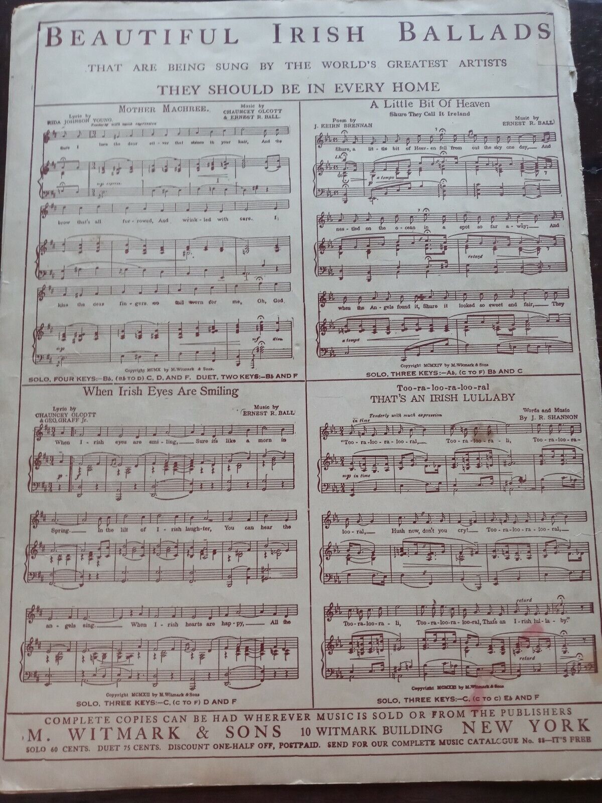 1898 MILITARY SHEET MUSIC "JUST AS THE SUN WENT DOWN" LARGE FORMAT ...