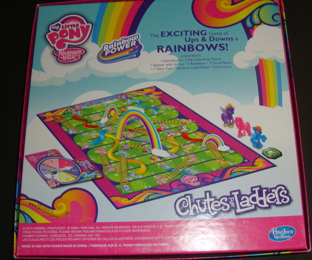 My Little Pony Chutes and Ladders Game -Complete - Board & Traditional ...