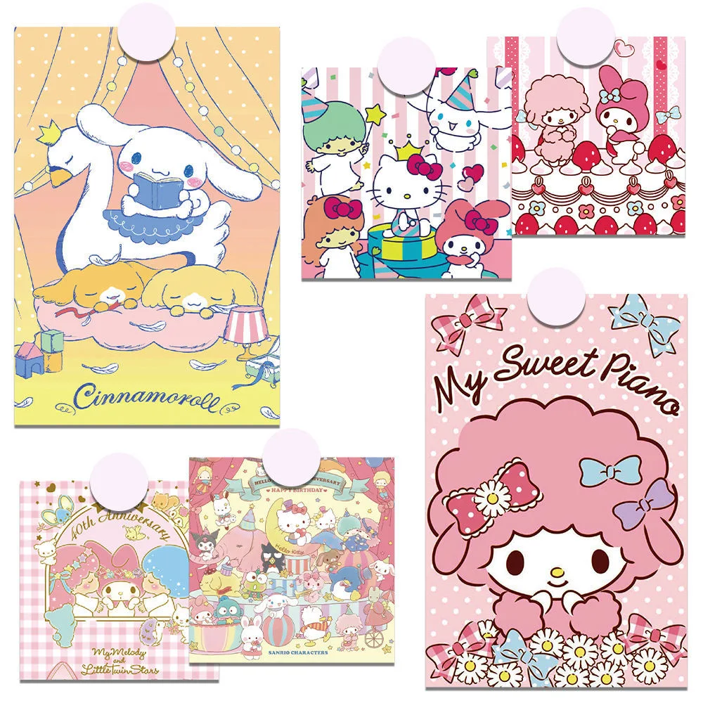 20pcs Sanrio Cartoon Hello Kitty My Melody Kuromi Little Twin Star Wall ...