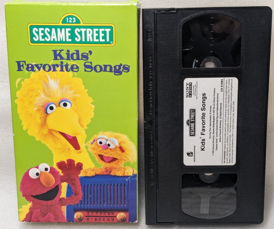 VHS Sesame Street - Kids Favorite Songs (VHS, 1999, Sony Wonder) - VHS ...