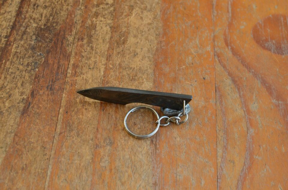 hand forged key chain in damascus steel new from the Eagle Collectionc ...