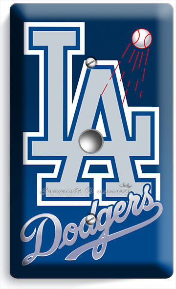 LA LOS ANGELES DODGERS FOOTBALL TEAM LIGHT DIMMER CABLE PLATE MANCAVE ...