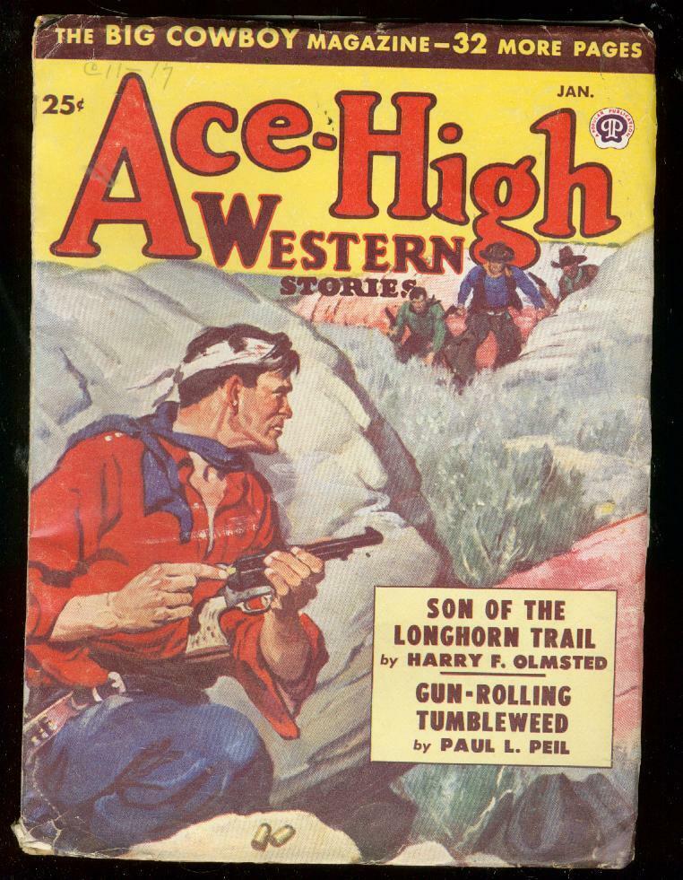 ACE-HIGH WESTERN JAN 1950-PULP-LONGHORN TRAIL-COWBOYS FN - Magazines