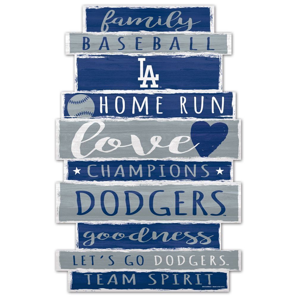 Los Angeles Dodgers Sign 11x17 Wood Family Word Design - Bath Oils