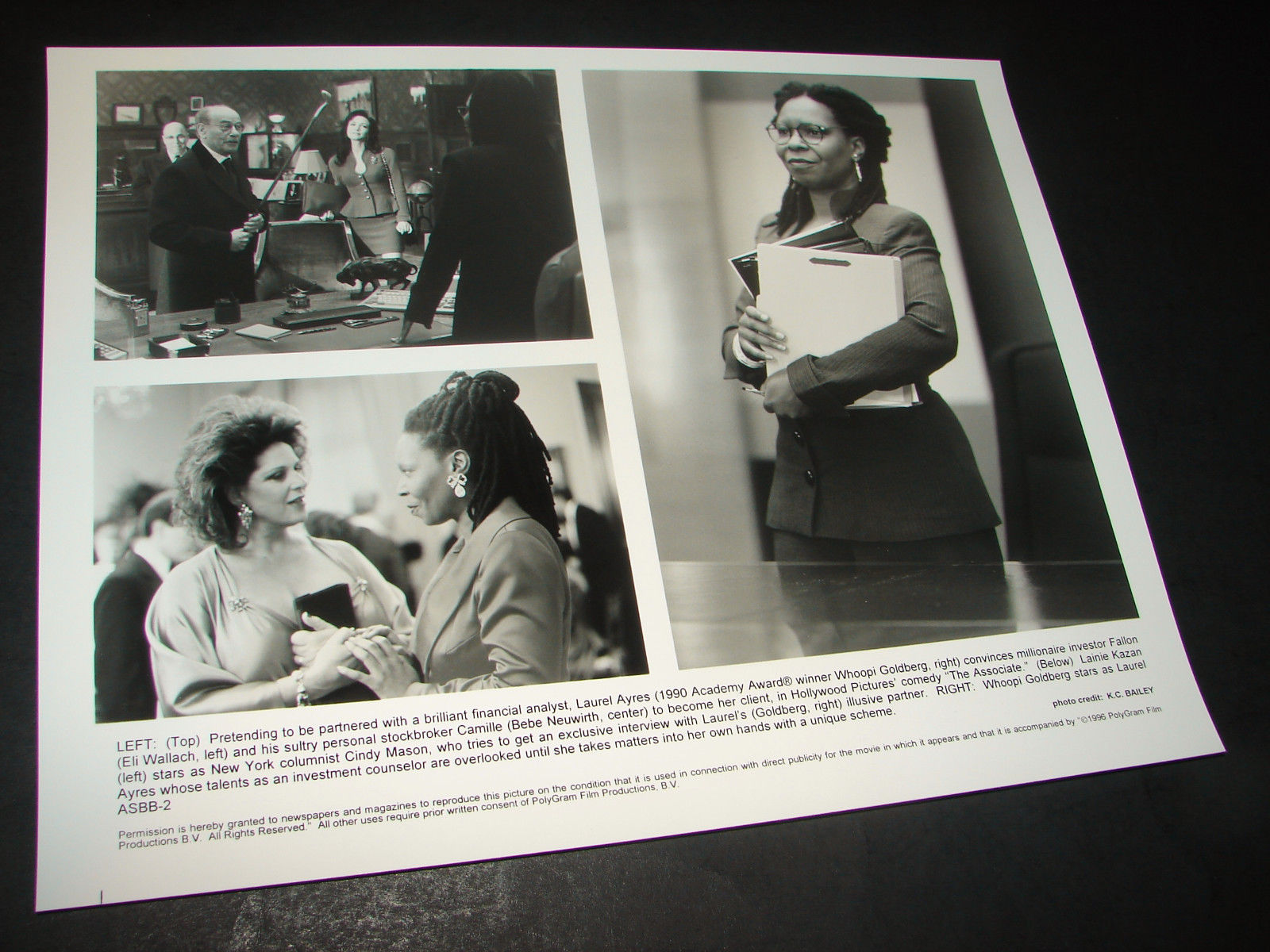 1996 THE ASSOCIATE Movie Press Photo Whoopi Goldberg Eli Wallach Lainie ...