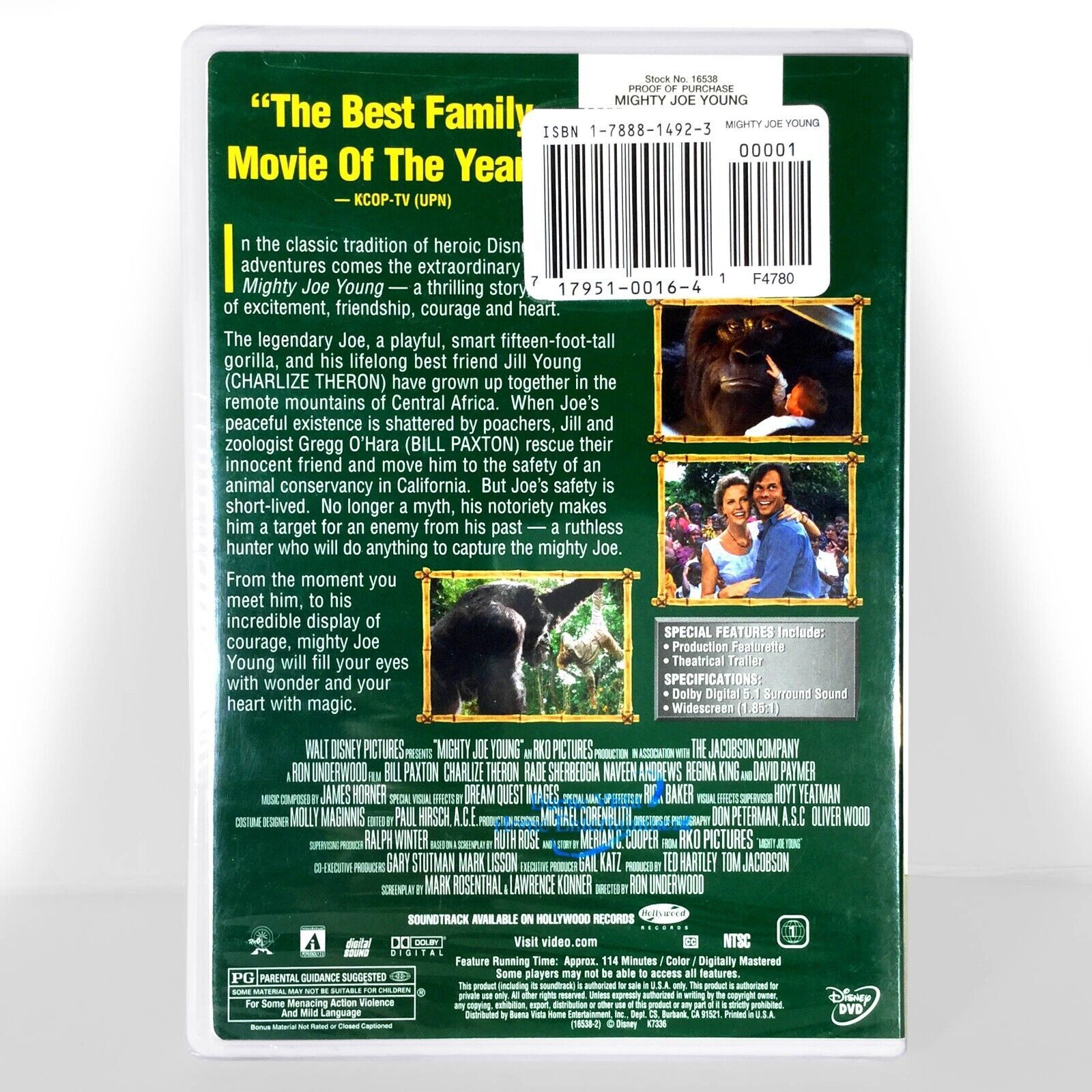 Walt Disney's Mighty Joe Young (DVD, 1998, Widescreen) Brand New ! Bill ...