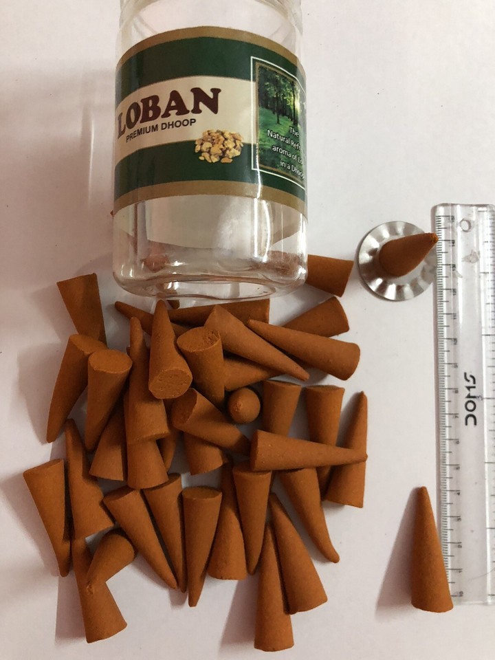 110 Grams 1.6 Inch PREMIUM LOBAN LOBHAN DHOOP INCENSE CONES Meditation ...