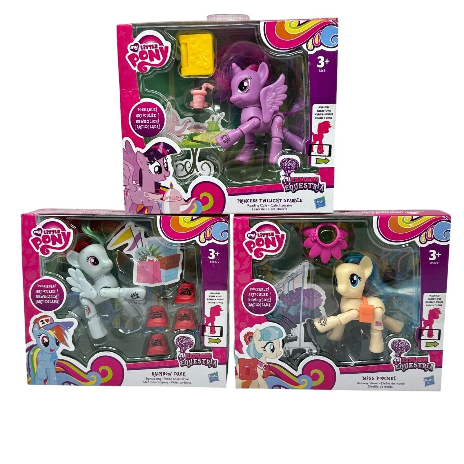 My Little Pony Explore Equestria Poseable Figures Rainbow Dash Twilight ...