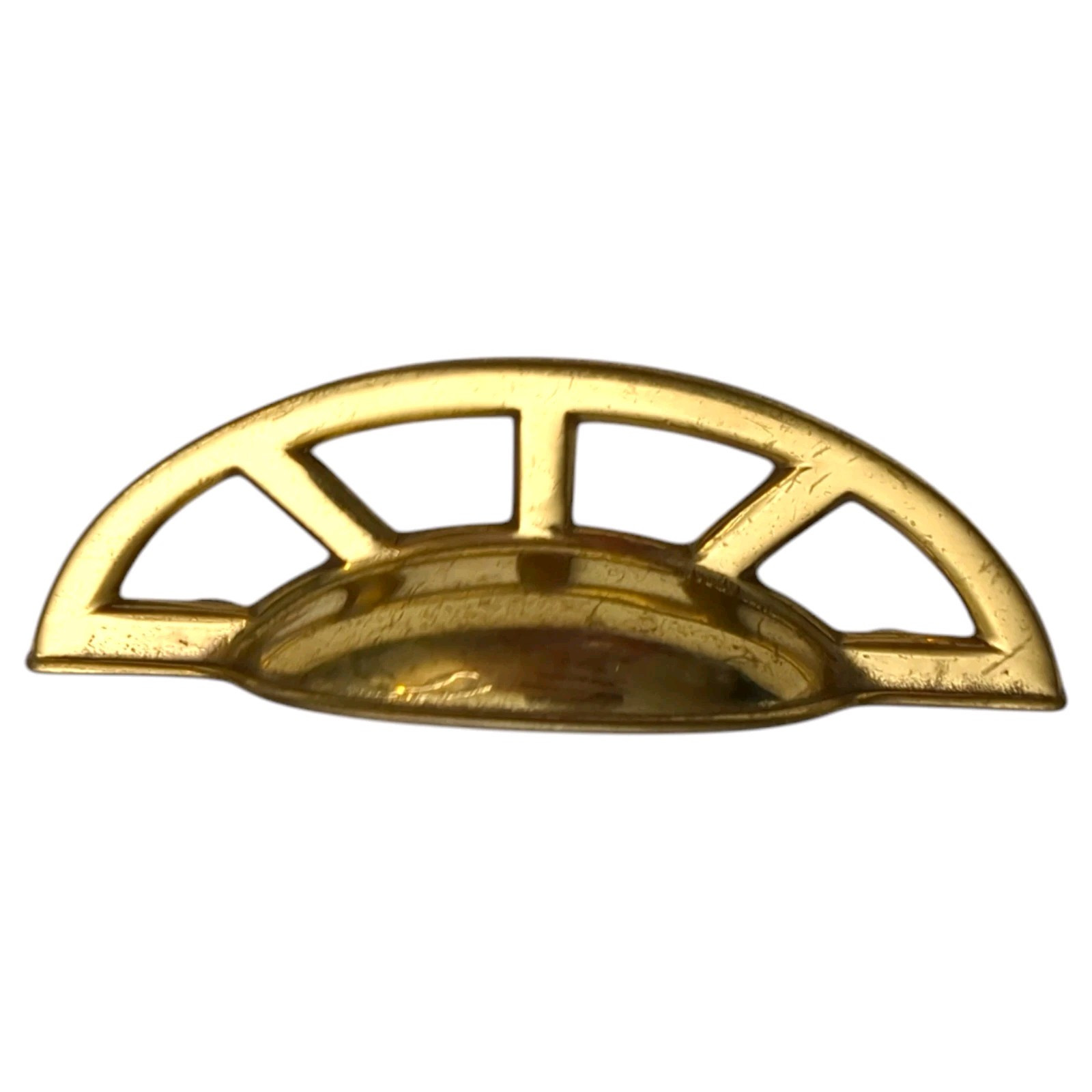 Vintage Brass Half Moon Sunburst Drawer Handles Pulls 3" Keeler KBC ...