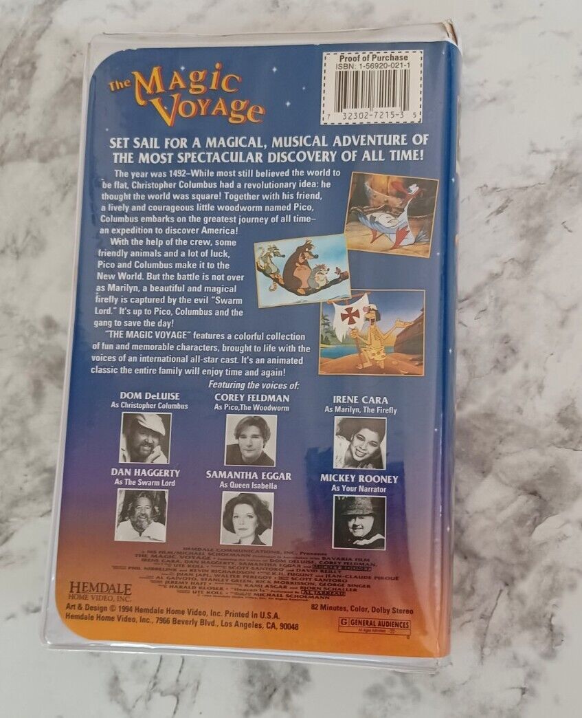 The Magic Voyage VHS 1994 Clam Shell Case Rare Tape 90s Hemdale Home ...