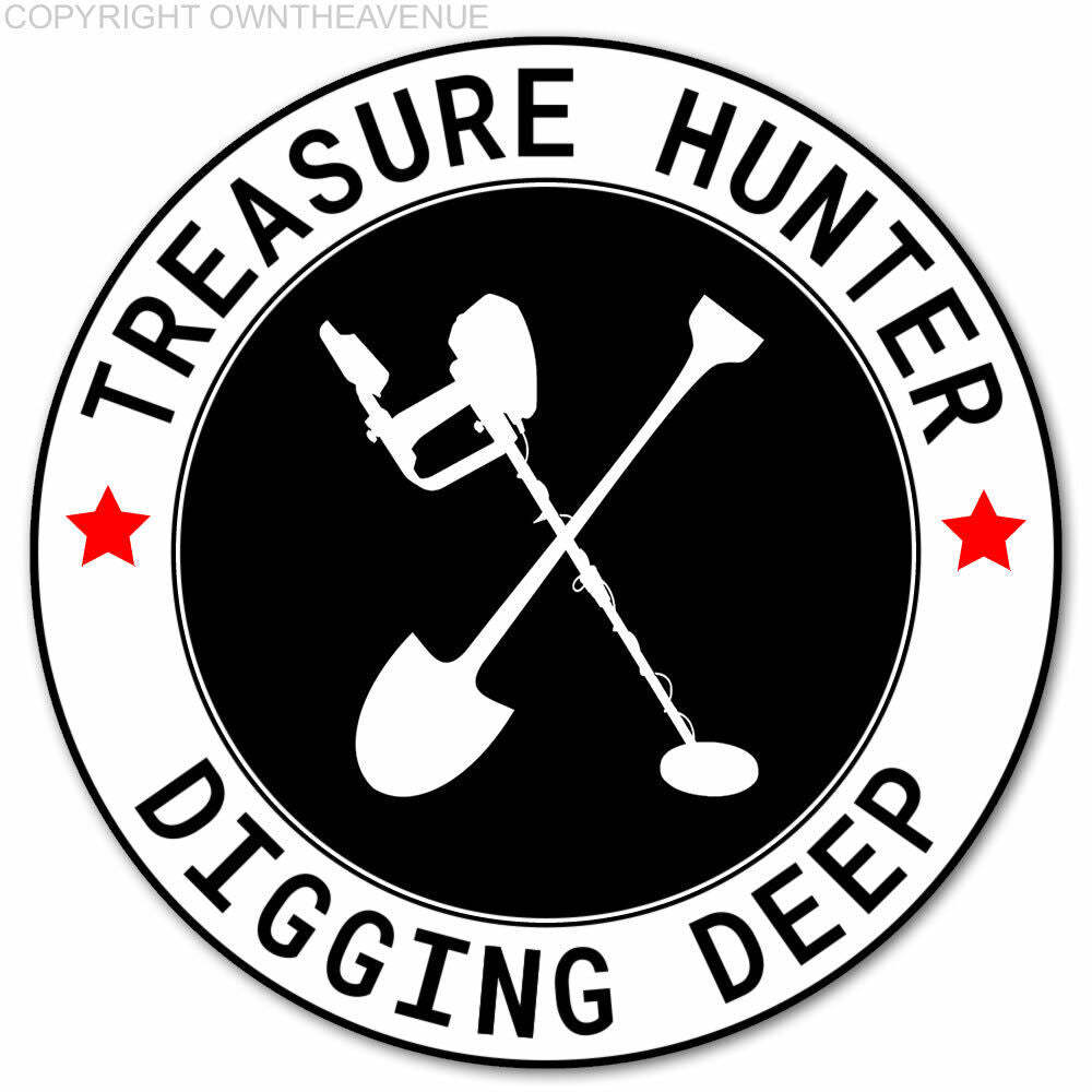 Treasure Hunter Digging Deep Funny Car Truck Laptop Cup Bumper Decal ...