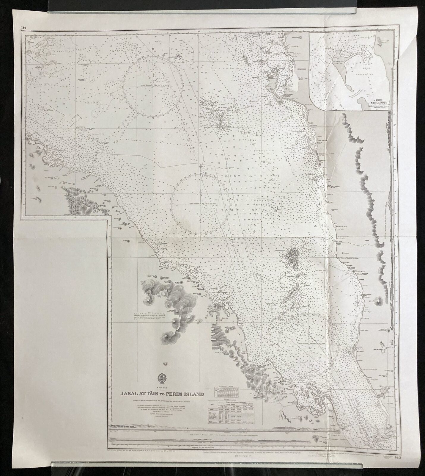 Nautical Map Jabal At Tair Perim Islands Red Sea Admiralty Maritime ...