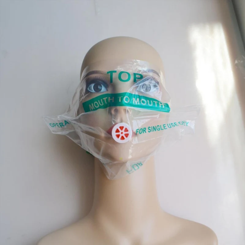 Survival Disposable First Aid Face Shield CPR Resuscitator Mask ...