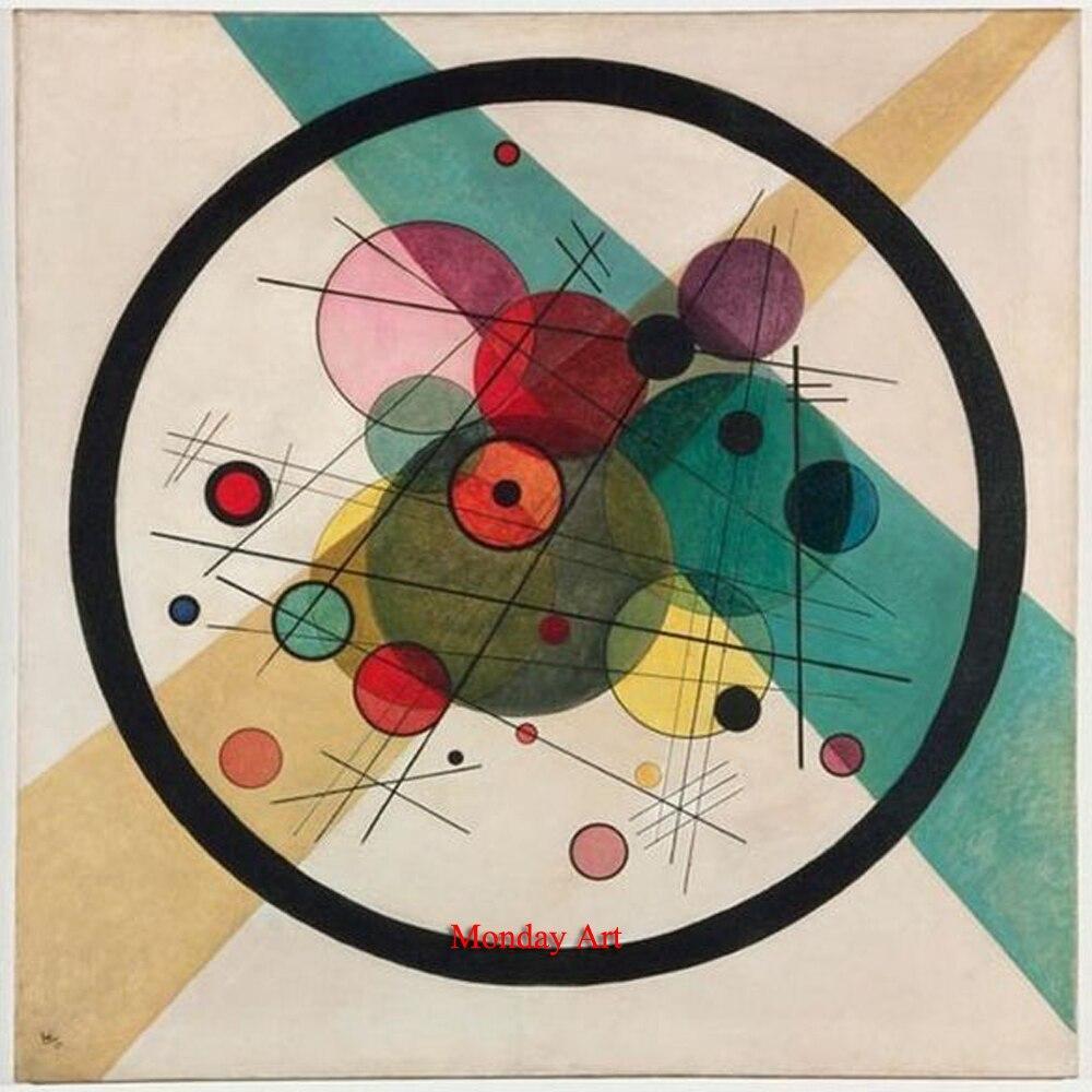 Hand Painted Wassily Kandinsky Still life Abstract oil Painting Drawing ...